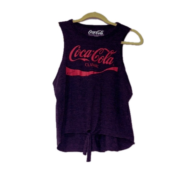 Chaser | Tops | Chaser Coca Cola Crop Top Muscle Tank Tie Front | Poshmark